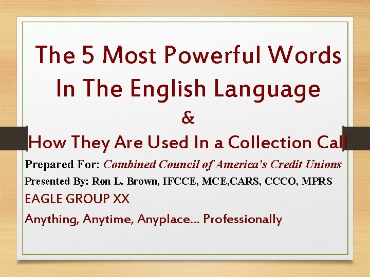The 5 Most Powerful Words In The English