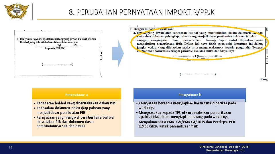 FORMULIR PIB BARU PER20BC2016 PERUBAHAN KETIGA P22BC2009 Direktorat