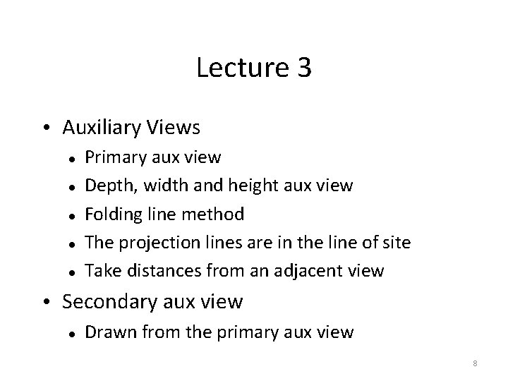 Mechanical Engineering Drawing MECH 211M Lecture 13 Dr