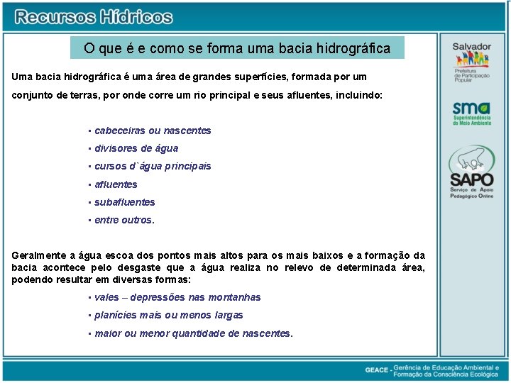 O que e como se forma uma bacia