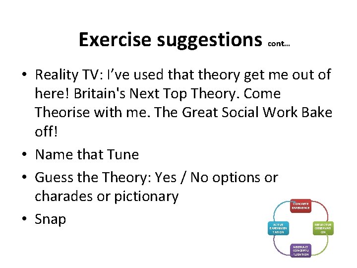 Developing creative approaches to supporting students with theory