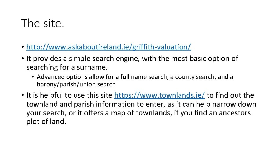Griffiths Valuation What it is and how to