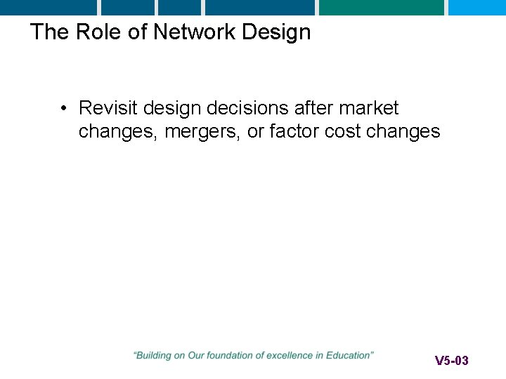 SCM655 Global Supply Operations Strategy Summer 2016 Note
