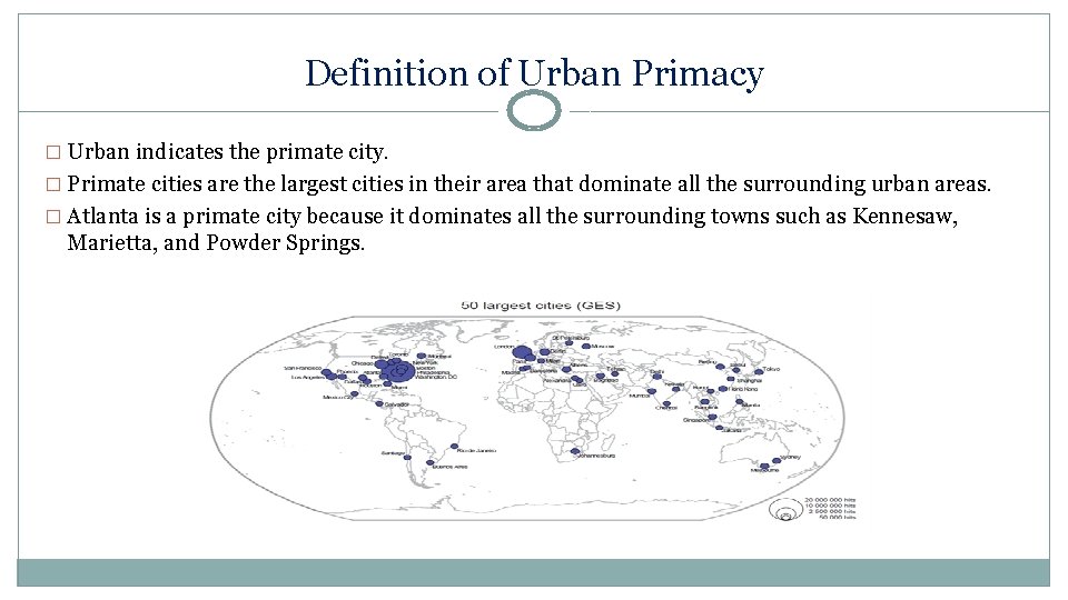 Rank Size Rule and Urban Primacy MATTHEW GARREN