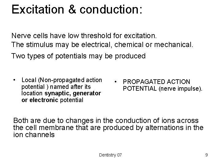 EXCITABLE TISSUES Nerve And Muscle BY DR MAHA