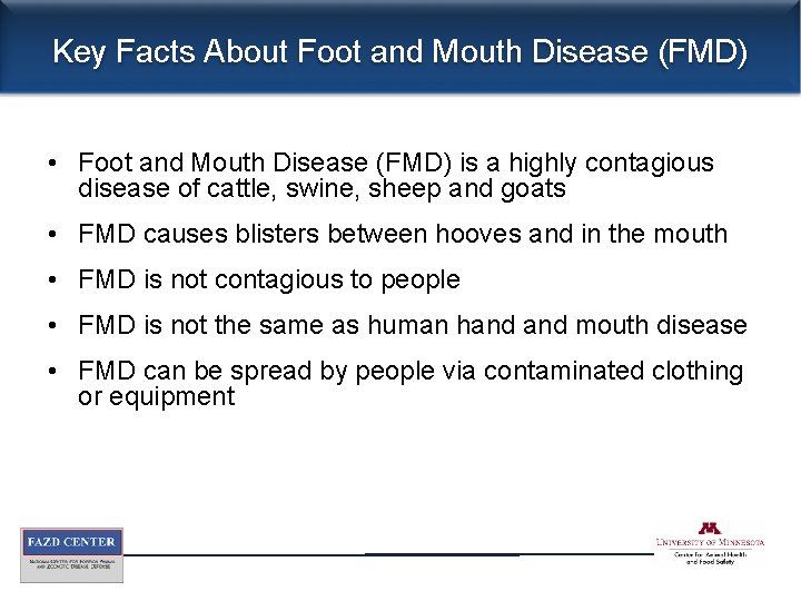 Risk Communicator Training Foreign Animal Zoonotic Disease Defense