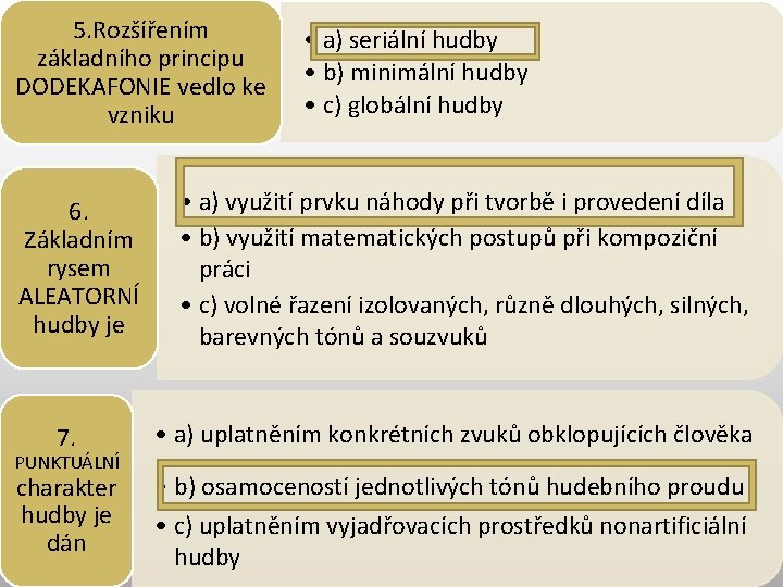 Djiny evropsk hudby XX STOLET Sloh sonick Kompozin
