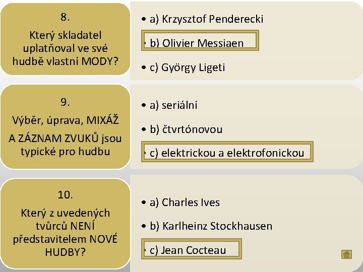 Djiny evropsk hudby XX STOLET Sloh sonick Kompozin