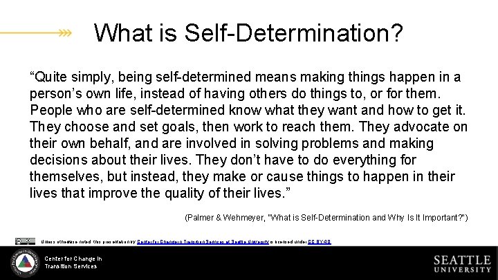 AIR SelfDetermination Scale Center for Change in Transition