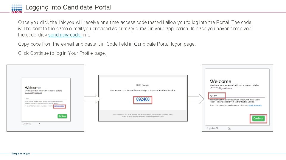TALENT LINK CANDIDATE PORTAL Quick Reference Guide Sample