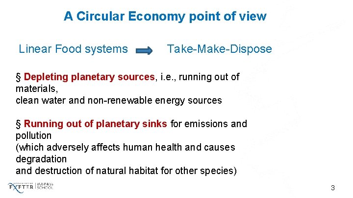 Designing sustainable and equitable food systems through circular