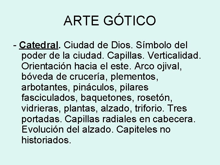 ARTE GTICO Siglo XII Isla de Francia siglo