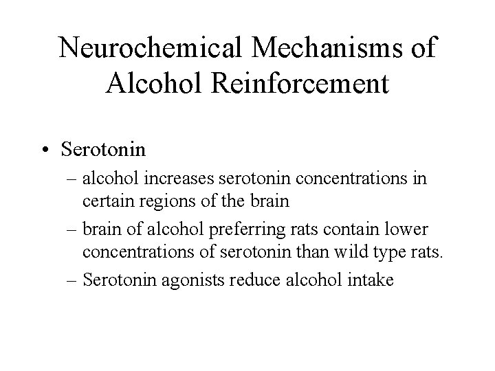 Causes of Alcohol Abuse and Alcoholism BiologicalBiochemical Perspectives
