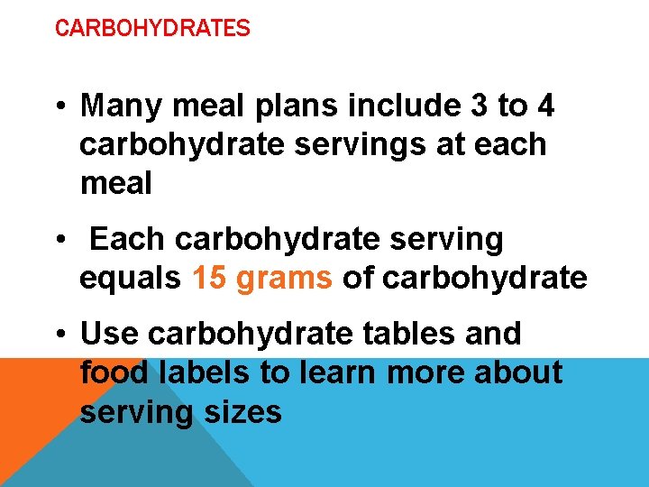 DIABETES MEAL PLANNING MITRA ZARRATI TEHRAN UNIVERSITY OF