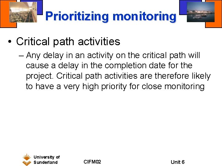 COMM 02 Project Monitoring and Control Unit 8