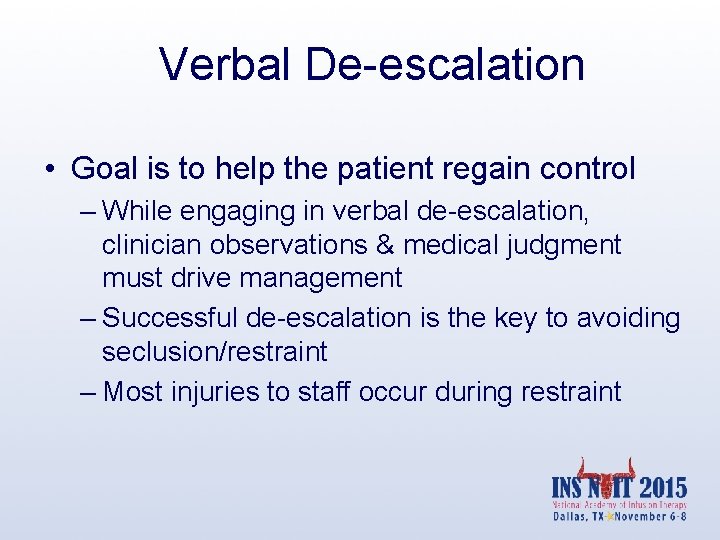 The Acutely Agitated Patient Project BETA and how