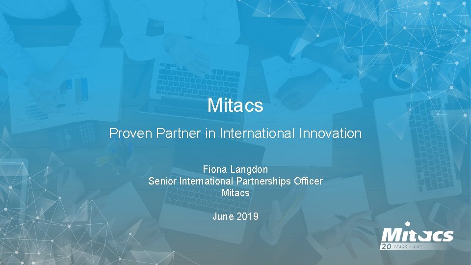 Mitacs Proven Partner in International Innovation Fiona Langdon