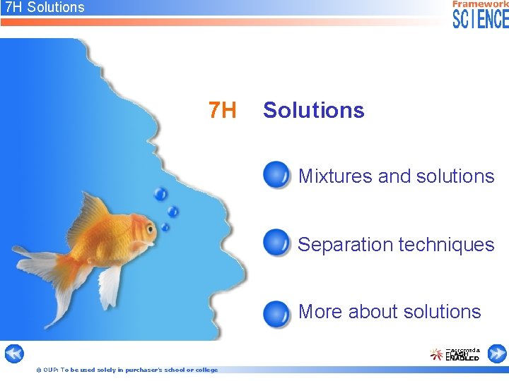 7 H Solutions Mixtures and solutions Separation techniques