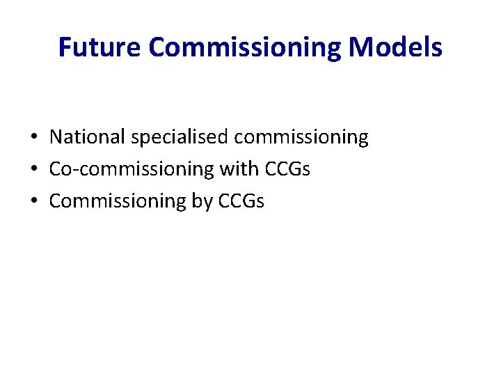 Specialised Commissioning of Kidney Transplantation Keith Rigg Chair