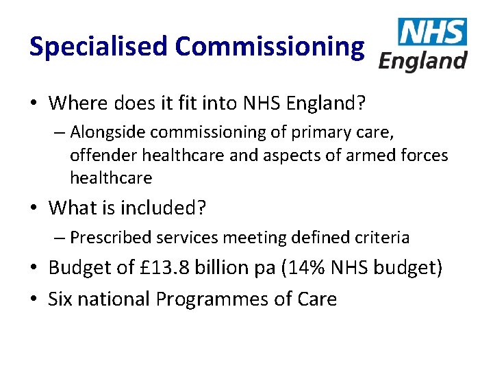 Specialised Commissioning of Kidney Transplantation Keith Rigg Chair