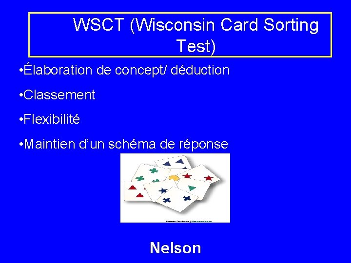 Tests psychomtriques et chelles dvaluation en Neuropsychologie Plan