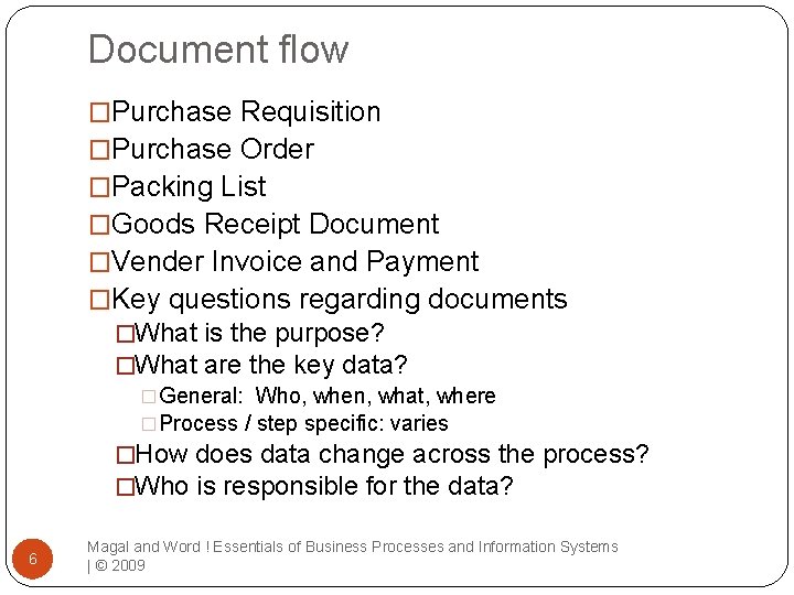 Chapter 3 The Procurement Process 1 Magal and