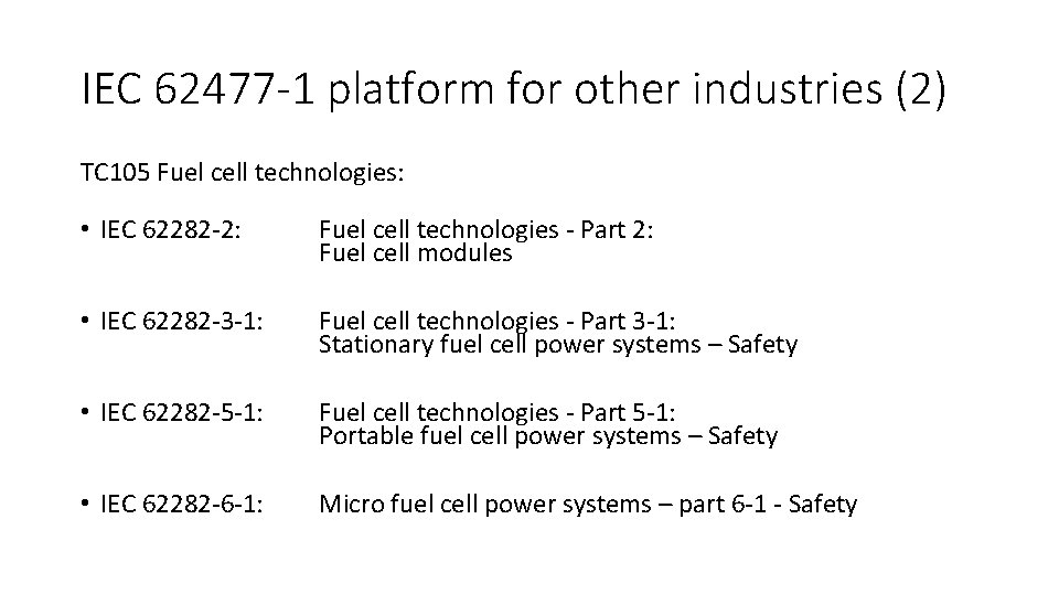Standardization of power electronic systems and equipment IEC