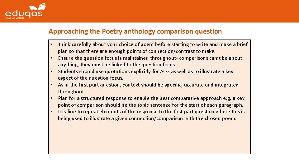 Eduqas GCSE English Literature Poetry Key Messages Sample Eduqas GCSE English Literature Poetry Key Messages Sample