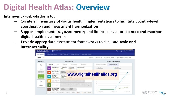 Digital Health Atlas 1 Digital Health Atlas Overview