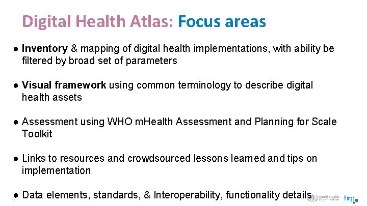 Digital Health Atlas 1 Digital Health Atlas Overview