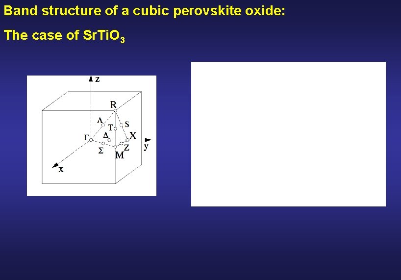 Band structure of a cubic perovskite oxide The