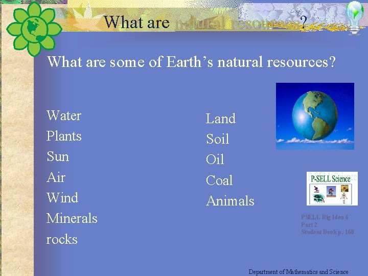 Big Idea 6 Earth Structures Grade 5 PSELL