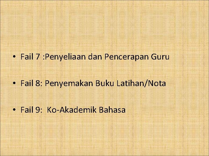 Pengurusan Fail Panitia Oleh En Ahmad b Md