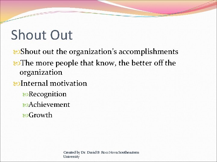 The Seven Outs Strategic Planning Leadership Development EDD