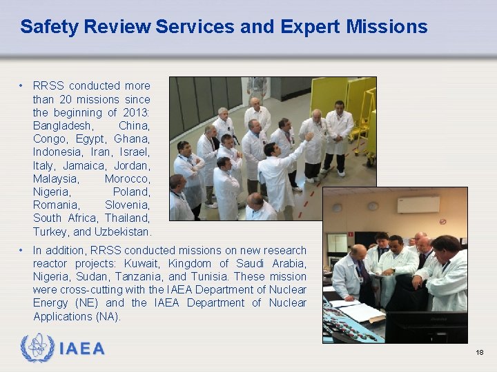 IAEA Activities on Research Reactor Safety William Kennedy