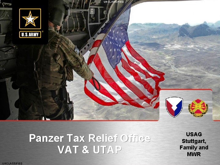 UNCLASSIFIED Panzer Tax Relief Office VAT UTAP UNCLASSIFIED