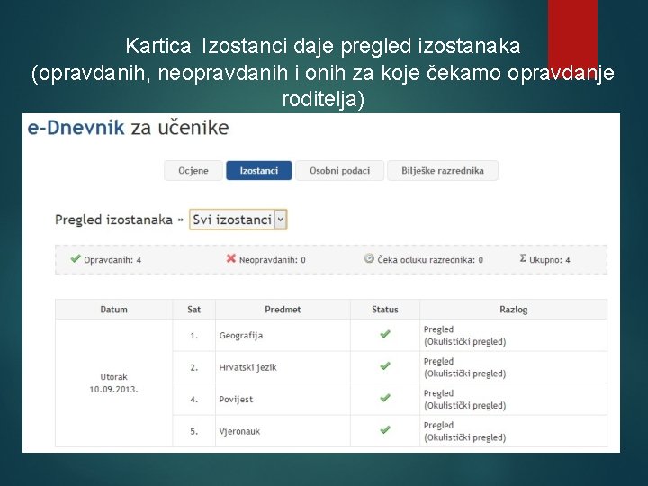 Ednevnik ZA UENIKE I RODITELJE Ednevnik ednevnik je