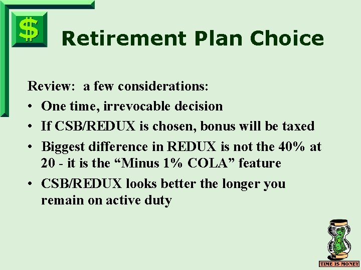 Understanding CSBREDUX and TSP Presented by Mike Leach