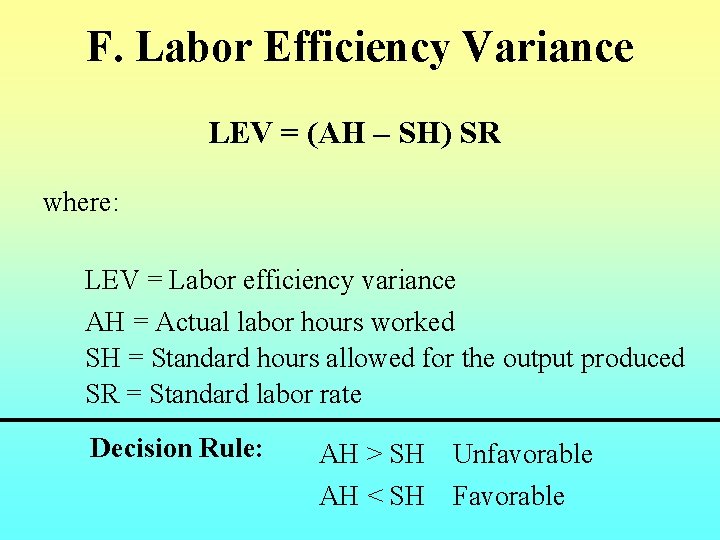 Chapter 11 Standard Costs and Variance Analysis Presentation