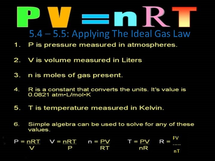 5 4 5 5 Applying The Ideal Gas