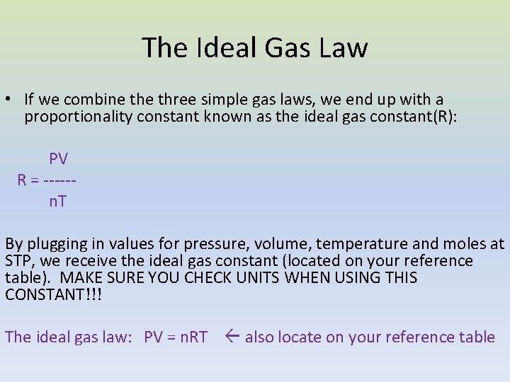 5 4 5 5 Applying The Ideal Gas