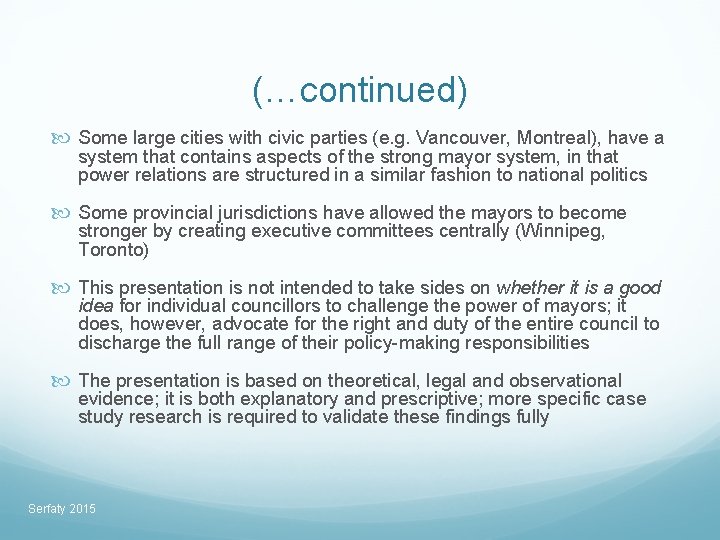 Power Relations Between Mayors and Councillors Dr Meir