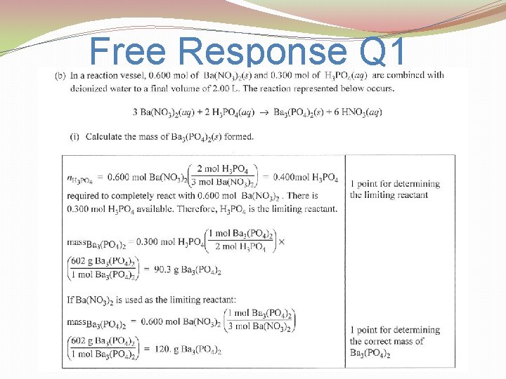 Chemistry Saturday Study Session Stoichiometry a review of