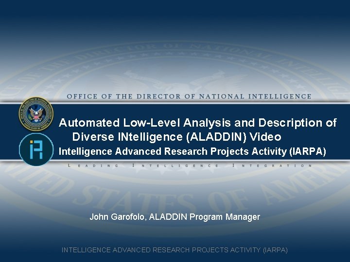 Automated LowLevel Analysis and Description of Diverse INtelligence