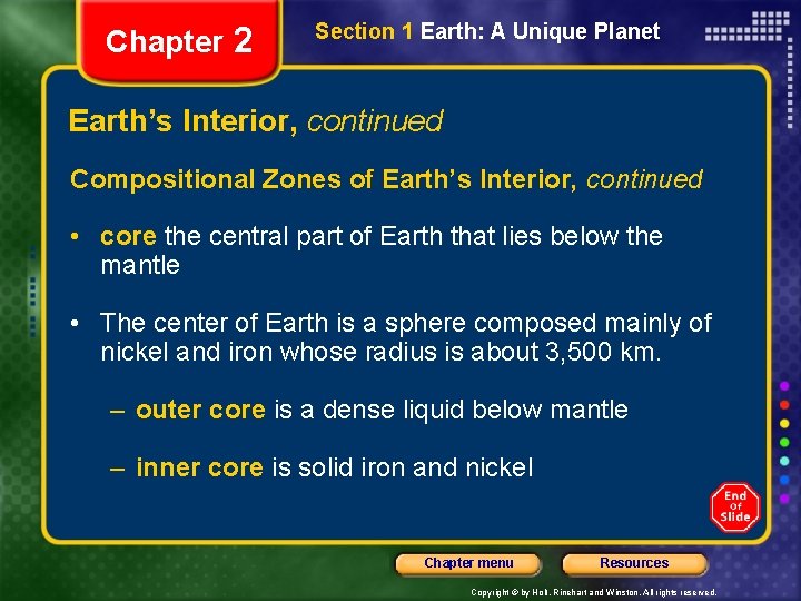 Chapter 2 Earth as a System Table of