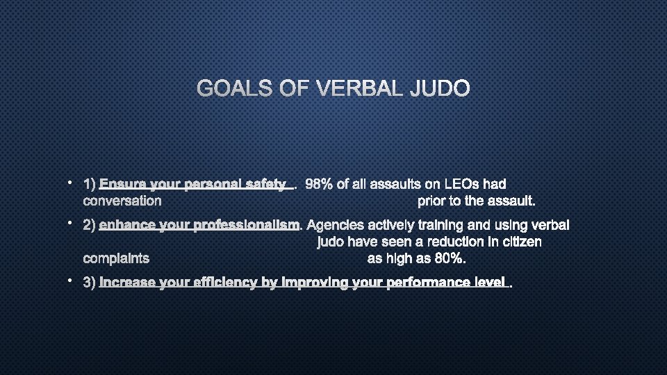 INTRODUCTION TO VERBAL JUDO FOUNDED BY GEORGE J