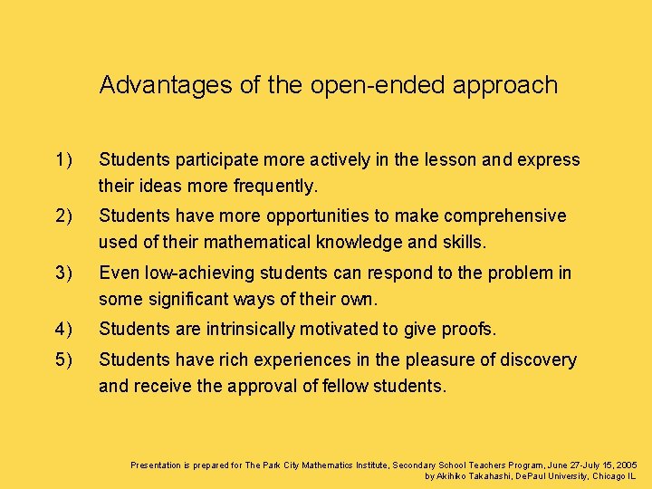An Overview What is The OpenEnded Approach Akihiko