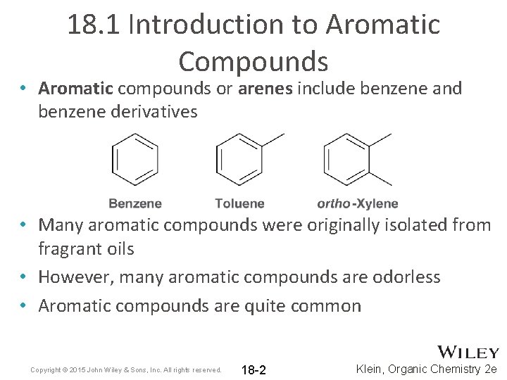 Organic Chemistry Second Edition David Klein Chapter 18