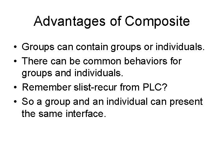Patterns Day 10 Composite Responsibility Reminder Faculty candidate