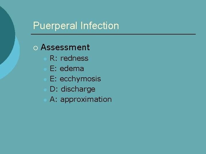 Complications of the Post Partal Period Postpartum Hemorrhage